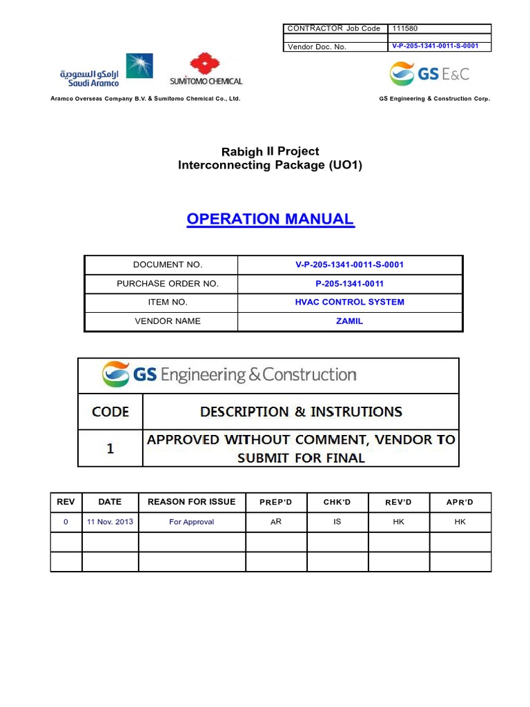Operation Manual: Rabigh II Project Interconnecting Package (UO1 ...