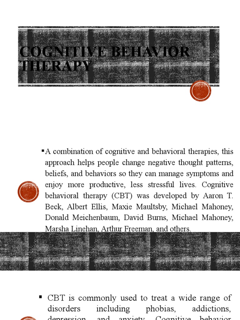 Cognitive behavior therapy | PDF | Cognitive Behavioral Therapy ...