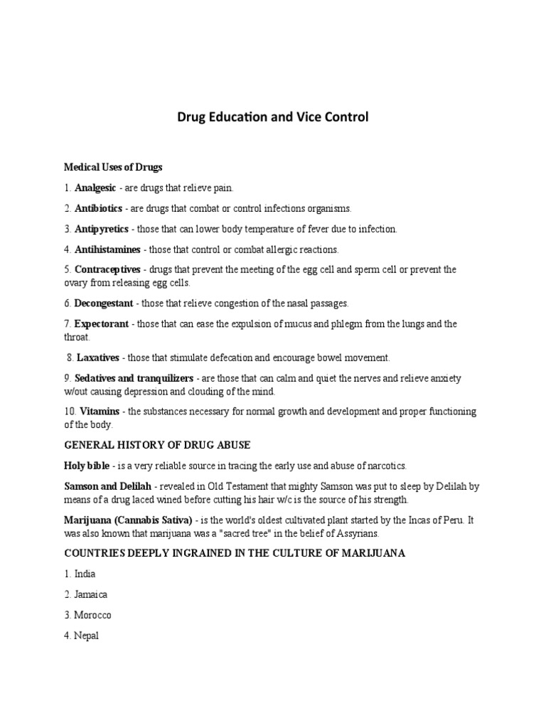 Drug Education and Abuse Overview | PDF | Morphine | Opium