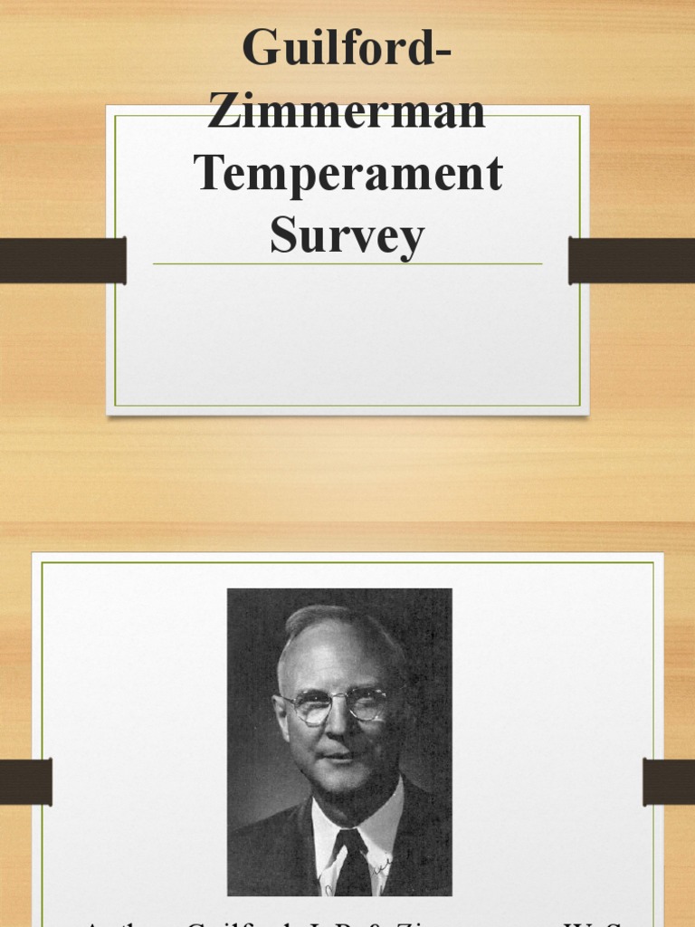 Guilford-Zimmerman Temperament Survey | PDF | Temperament | Extraversion And Introversion