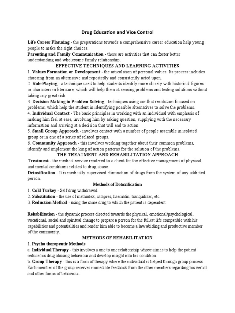 Drug Education and Vice Control - 6 | PDF | Alcoholism | Tobacco Smoking