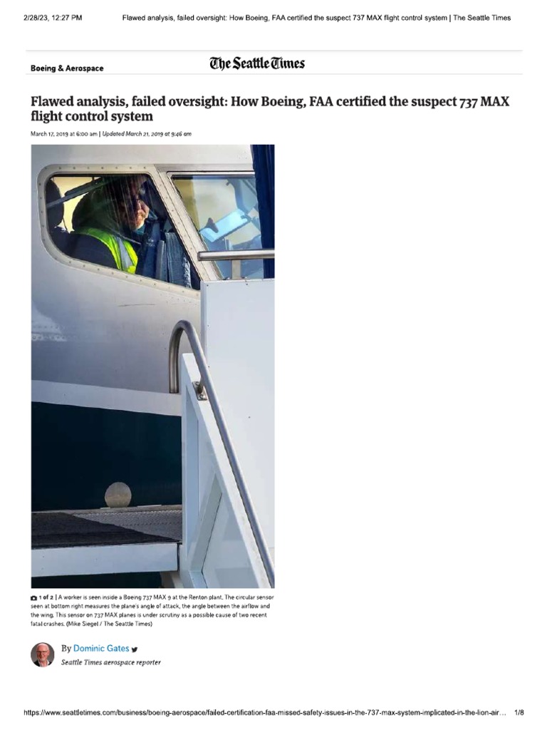 Lecturas Flawed Analysis, Failed Oversight How Boeing, FAA Certified ...