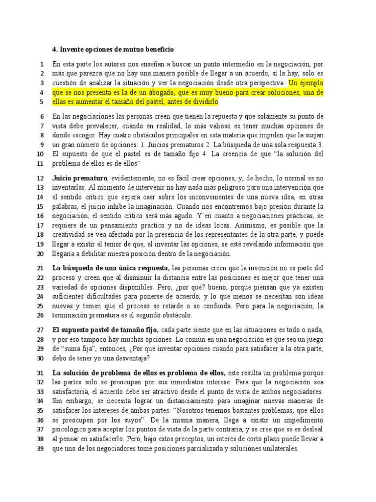 Estrategias Creativas para Negociaciones Efectivas | PDF