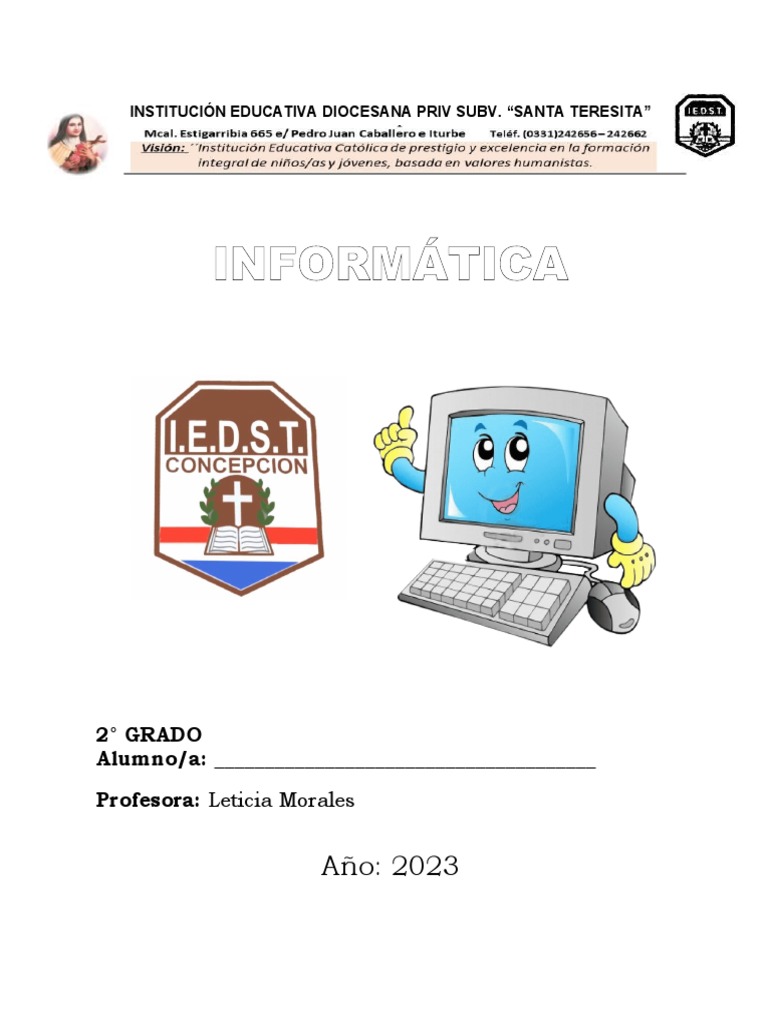 Computacion Segundo Grado Primaria (Reparado) | PDF | Hardware de la computadora | Microsoft Windows