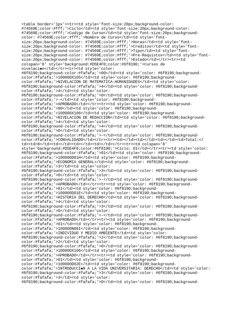 PlanEstudios U18302270 | PDF