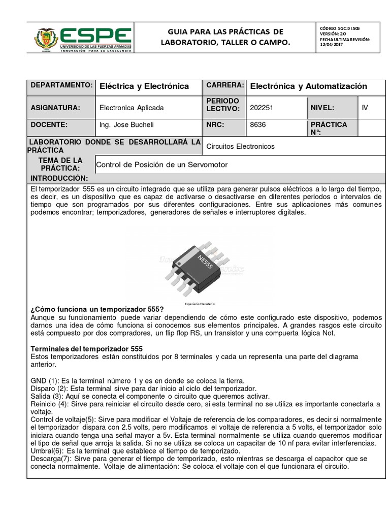 Práctica de Lab 3.3 Control de Posición de Un Servomotor - BALAREZO ...
