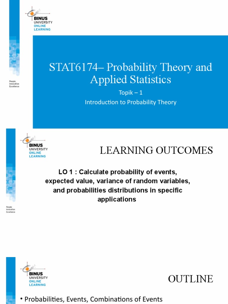 PPT01 - Introduction To Probability Theory | PDF | Probability ...