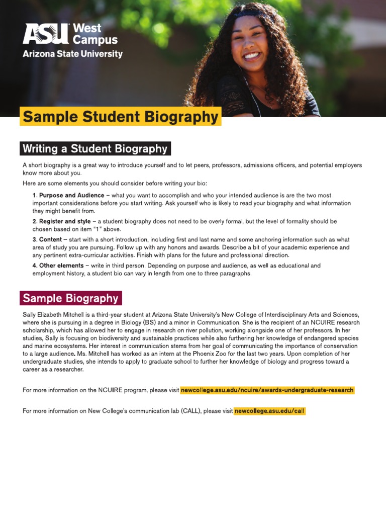 2017-2018 Sample Student Bio Form | PDF