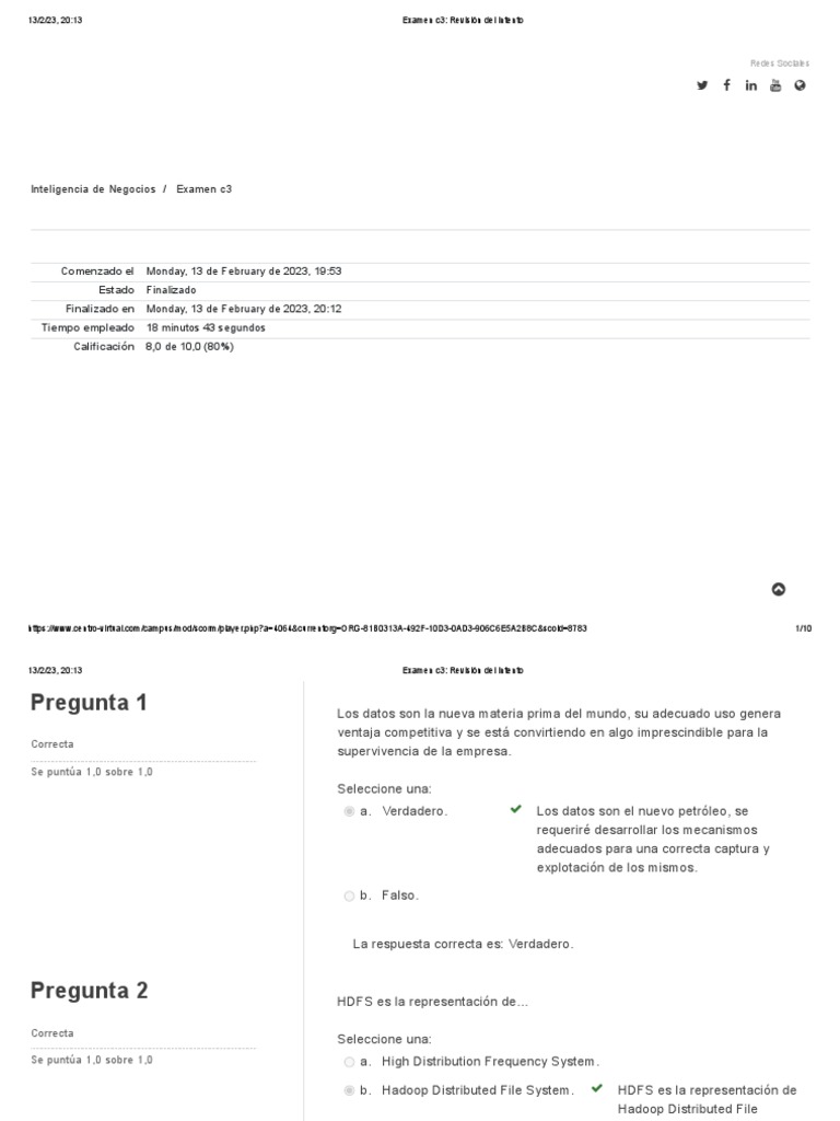 Evaluacion Clase 3 Unidad 2 Big Data | PDF | Big Data | Apache Hadoop Evaluacion Clase 3 Unidad 2 Big Data | PDF | Big Data | Apache Hadoop
