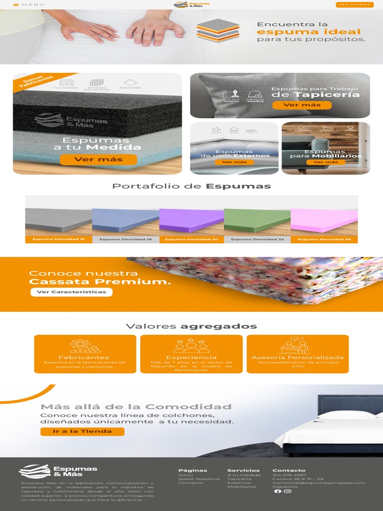 Espumas & Más Layout | PDF