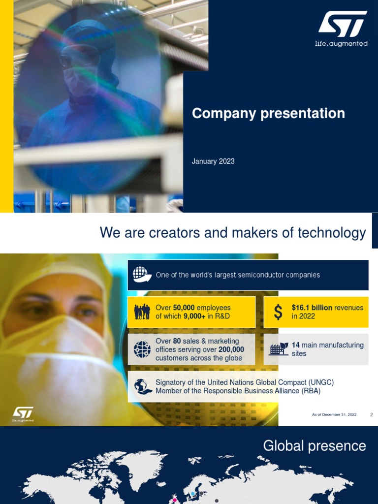 ST Company Presentation PDF | PDF | Internet Of Things | Sustainability