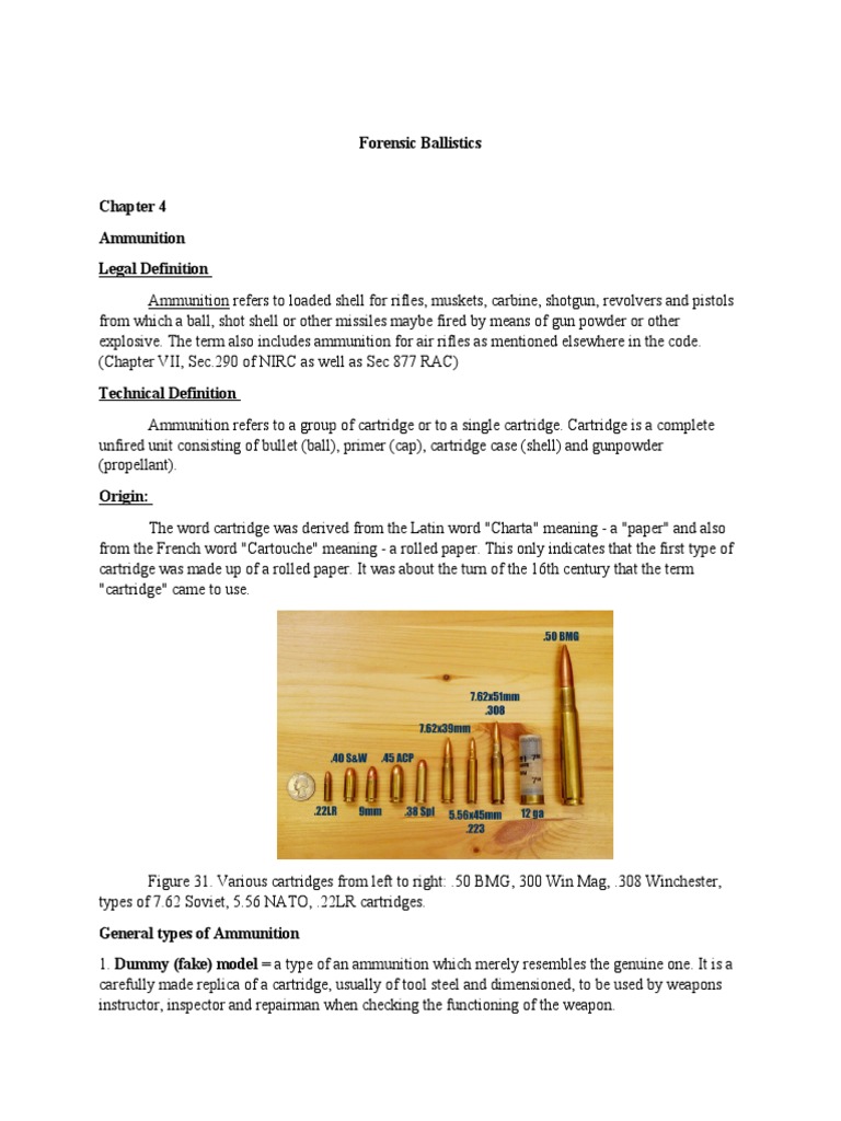 Forensic Ballistics - 4 | PDF | Caliber | Cartridge (Firearms)