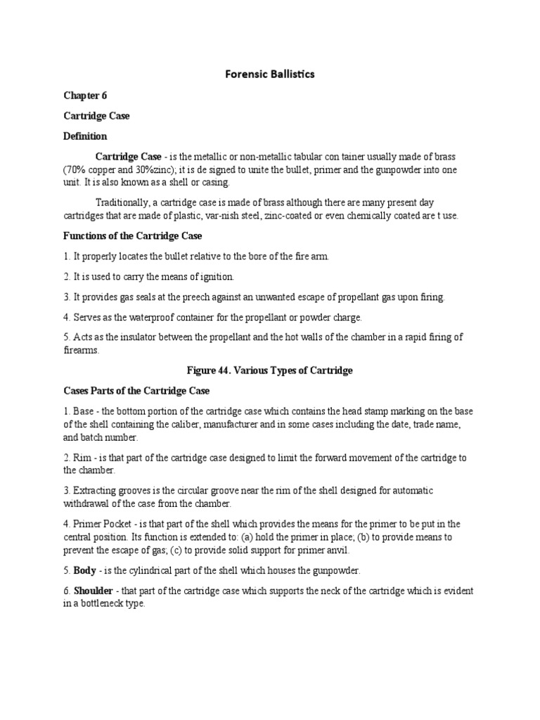 Forensic Ballistics - 6 | PDF | Cartridge (Firearms) | Gunpowder