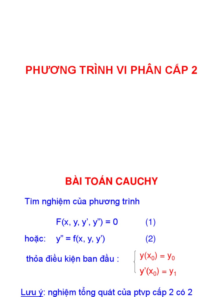 Phuong Trinh Vi Phan Cap 2 PDF | PDF