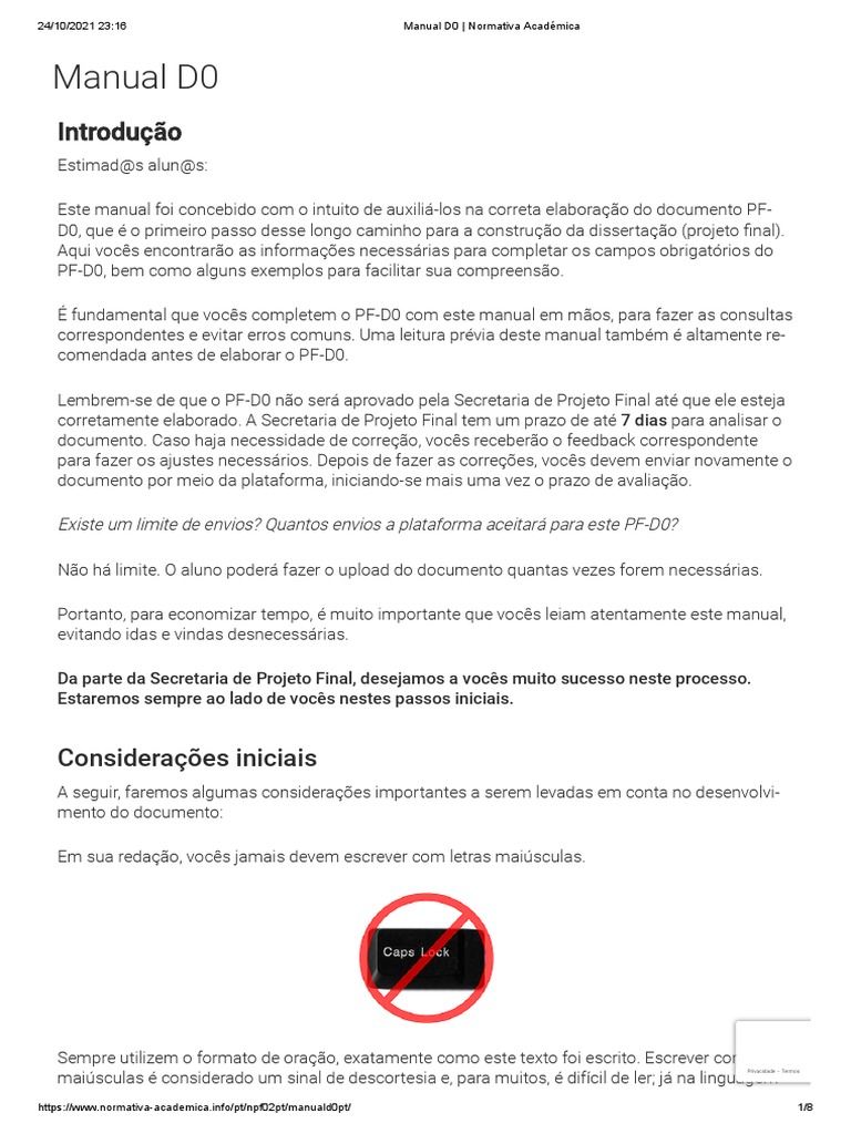 Manual D0 - Normativa Académica | PDF