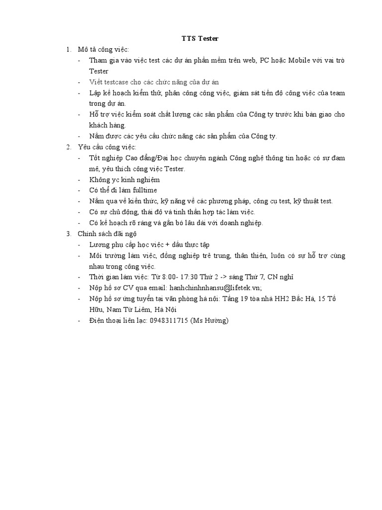 Tts Tester Pdf
