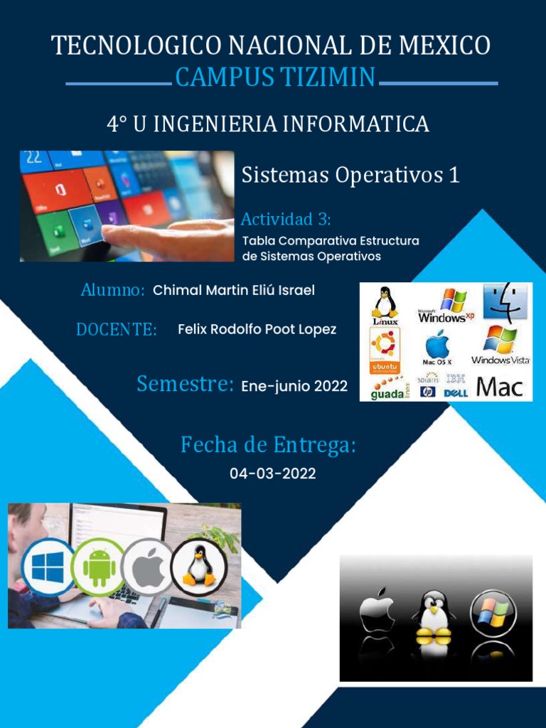 A3. - Tabla Comparativa Estructura de Sistemas Operativos | PDF ...