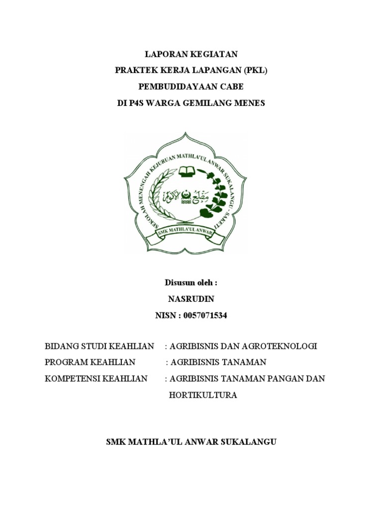 Laporan PKL Nasrudin | PDF