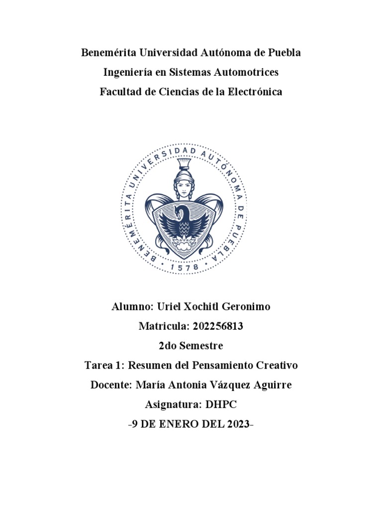T2 Resumen Xochitl Geronimo Uriel | PDF | Pensamiento | Cognición