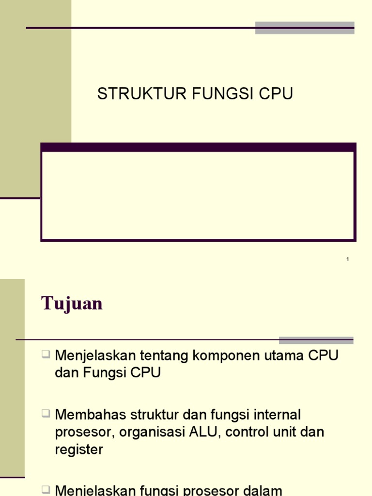 3b. Struktur Fungsi CPU | PDF