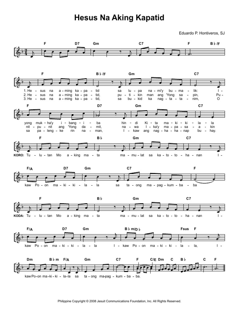 Hesus Na Aking Kapatid | PDF