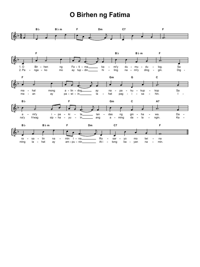 O Birhen NG Fatima | PDF