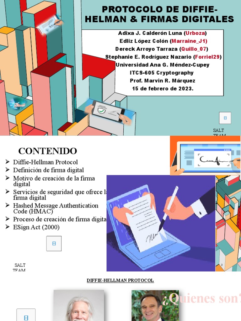 Diffie-Helman Protocol & Firmas Digitales | PDF | Criptografía de clave pública | Clave ...