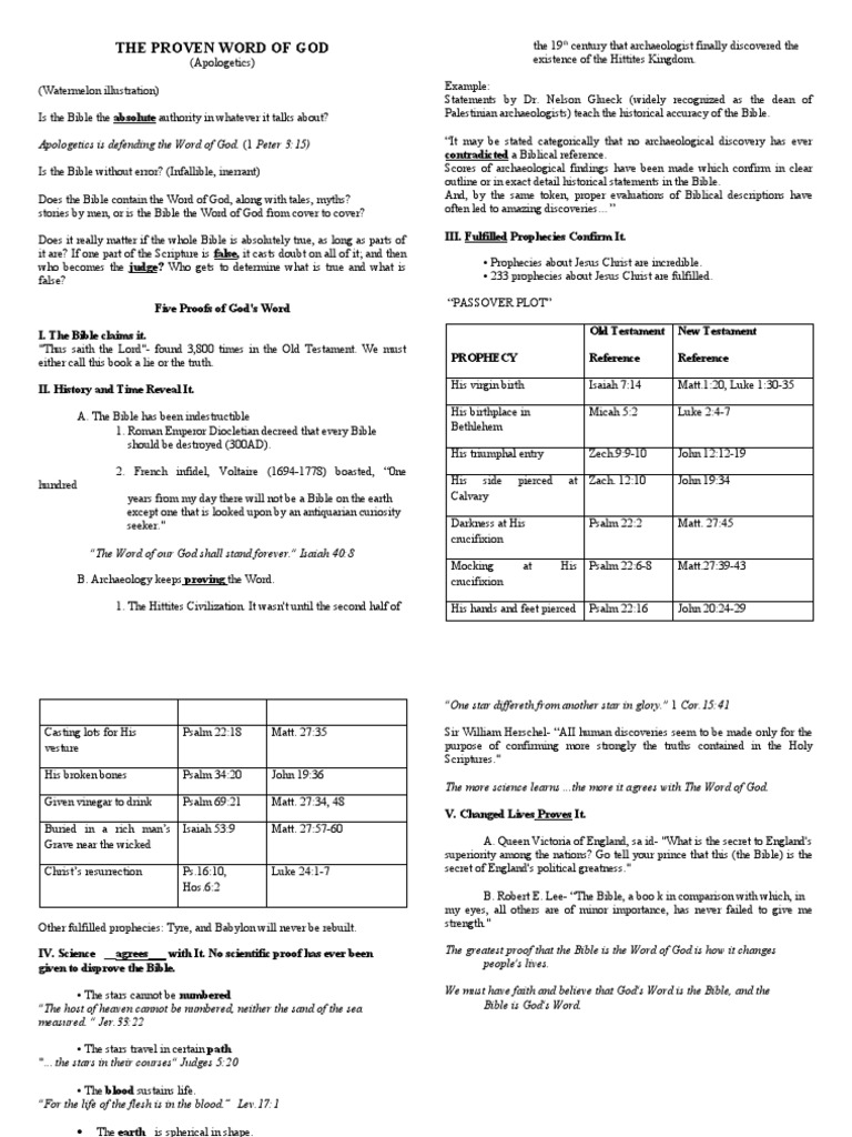 L3 The Proven Word of God | PDF | Biblical Inerrancy | Bible