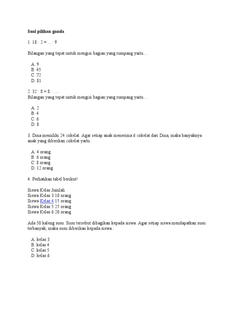 Soal Soal Matematika | PDF