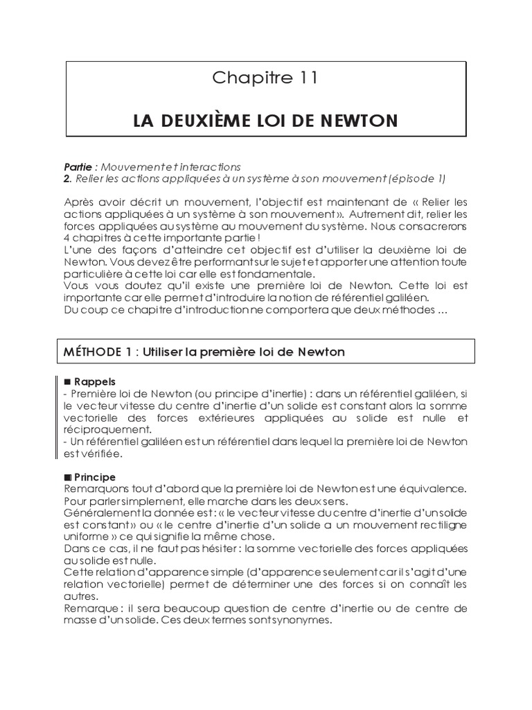 PDF Pro | PDF | Lois du mouvement de Newton | Centre d'inertie