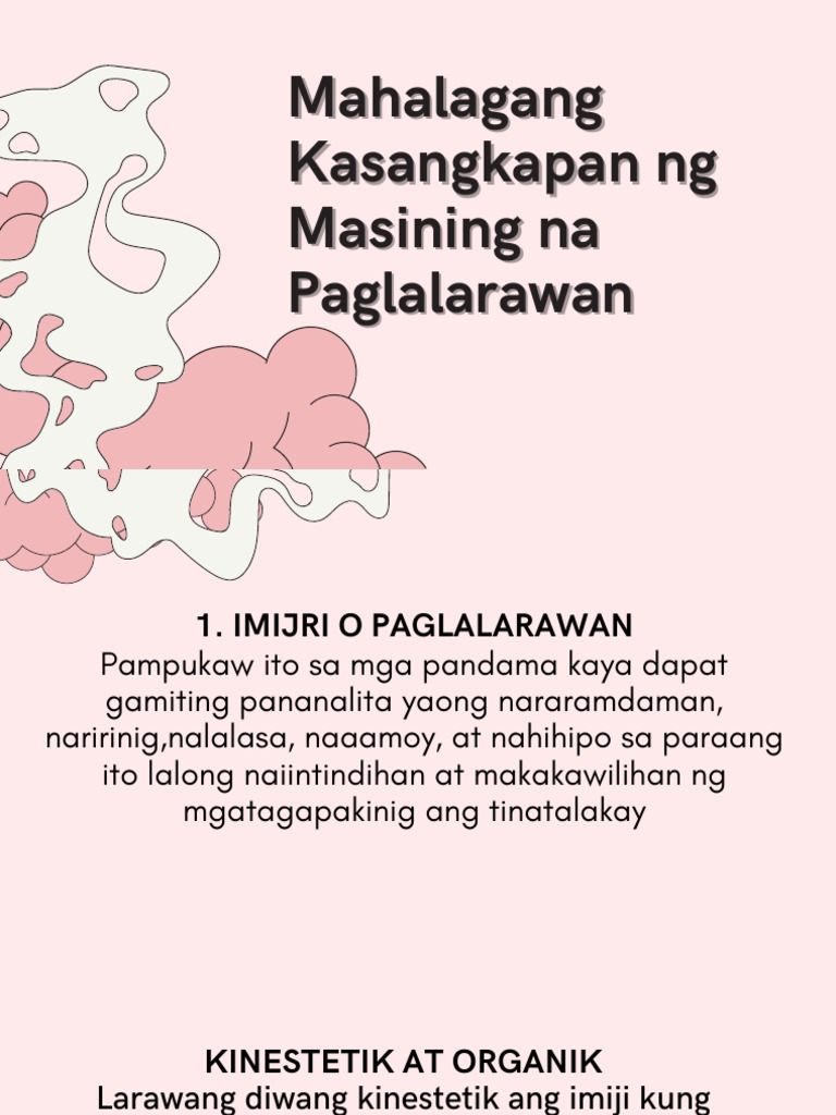 Mahahalagang Kasangkapan NG Masining Na Paglalarawan | PDF