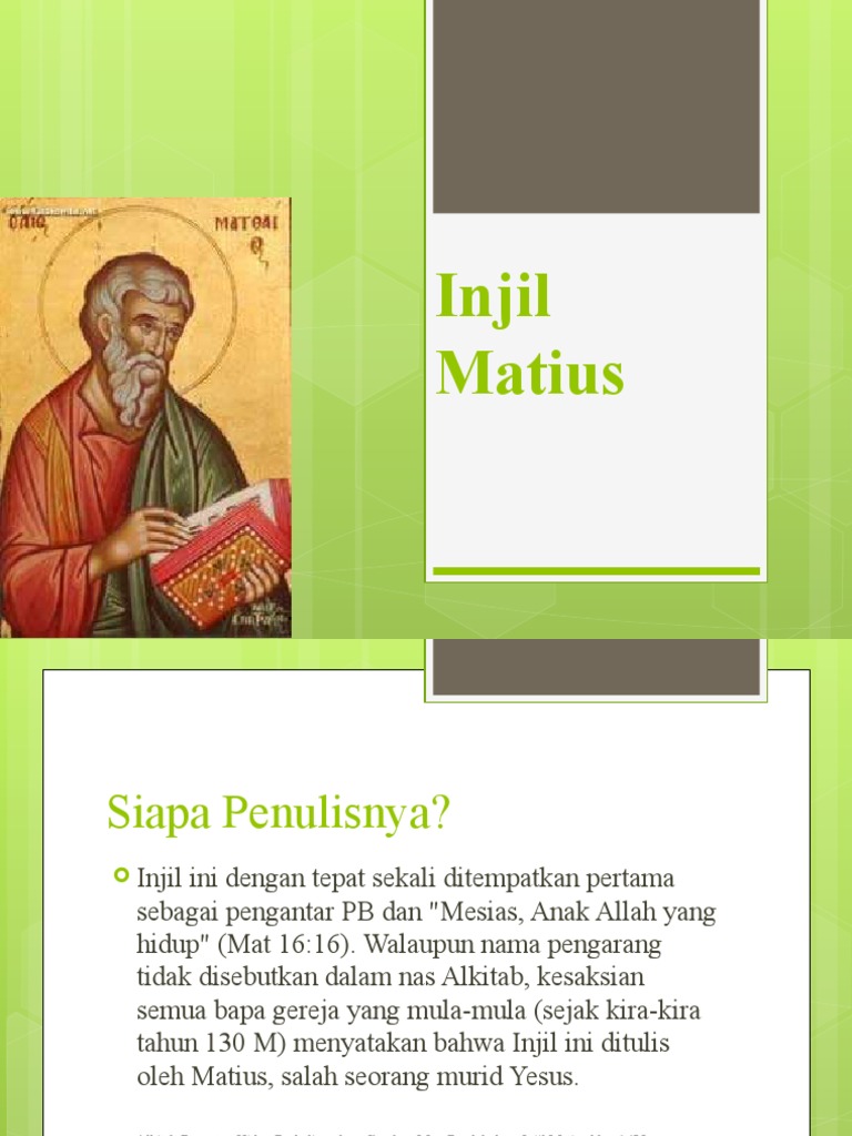 Penulis dan Tujuan Injil Matius | PDF | Sejarah