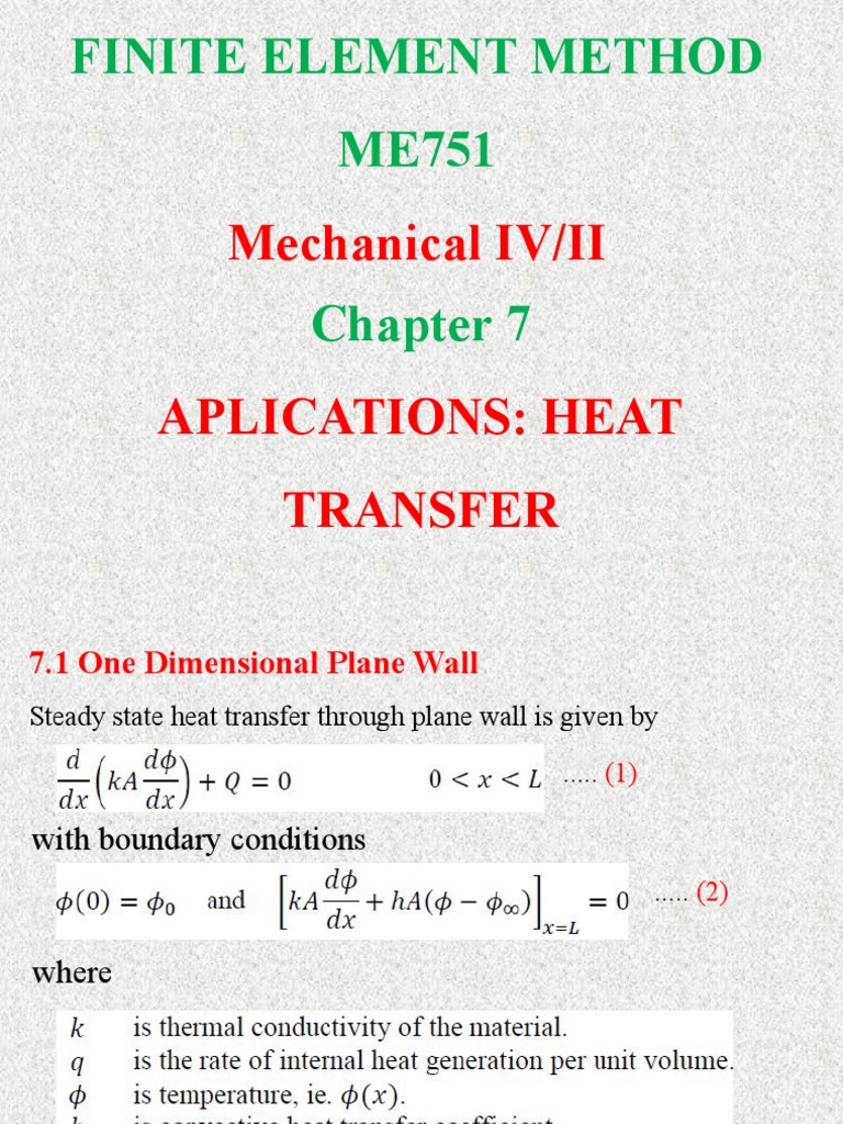 Application of Finite Element Methods to Solve One-Dimensional and Two ...