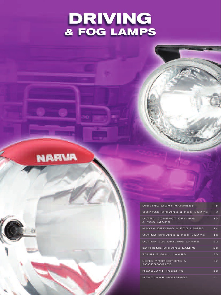 Narva Driving Light Harness Overview | PDF | Headlamp | Fuse (Electrical)