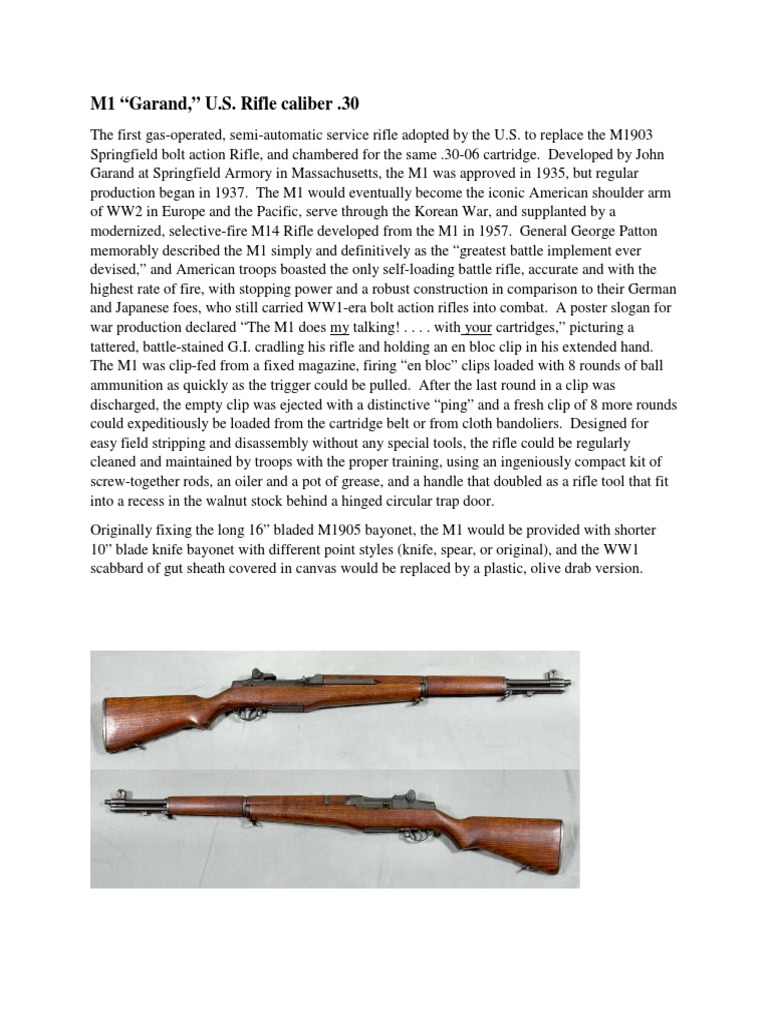 m1 Garand Manual 2018 | PDF | Semi Automatic Firearm | Flight