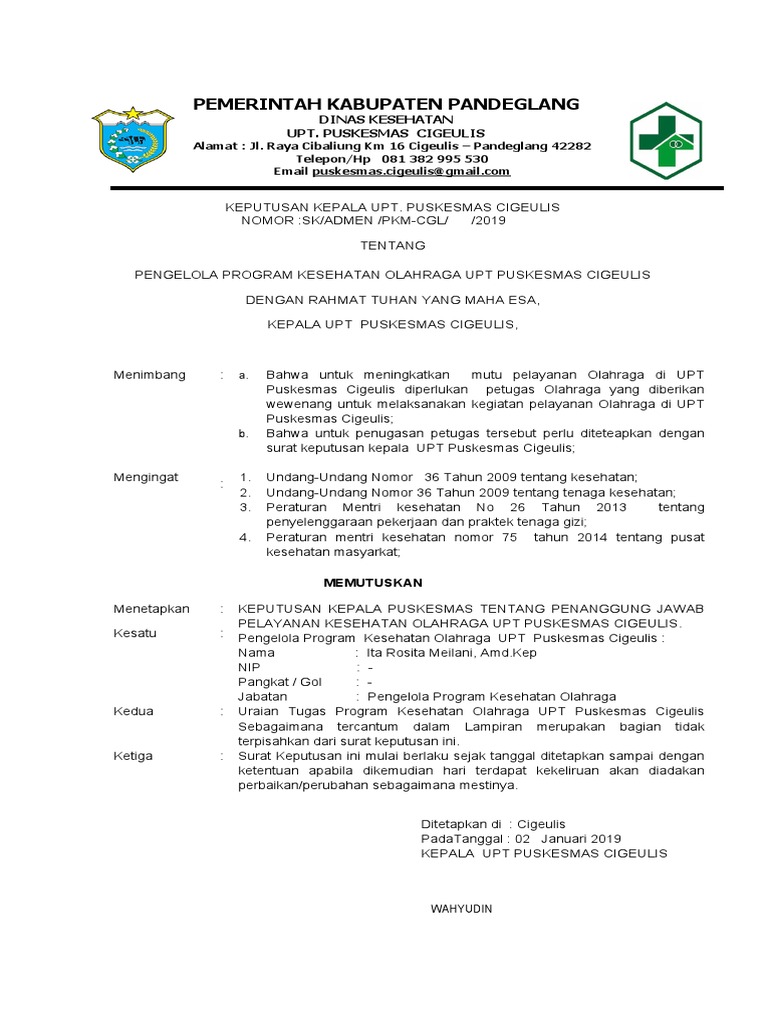 SK Program Kesjaor 2020 | PDF