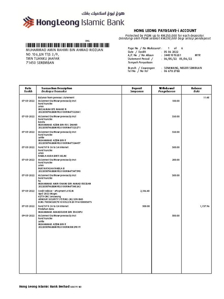 HLB BS | PDF | Deposit Account | Economies