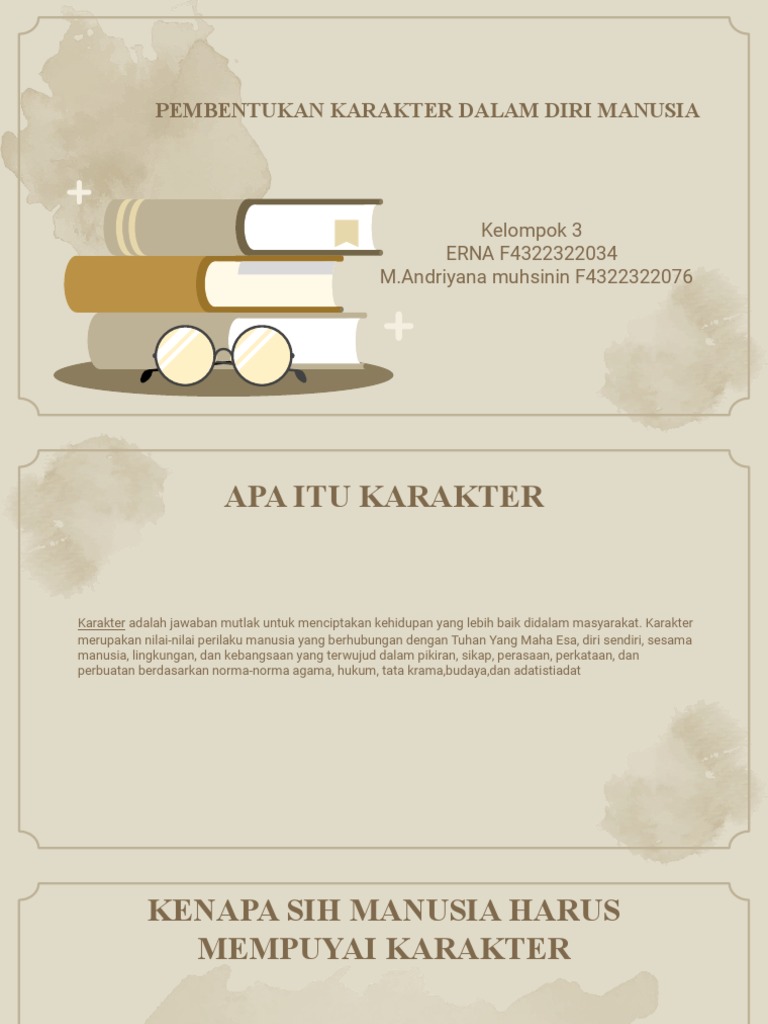 Kelompok 3 Karakter Dalam Diri Manusia | PDF