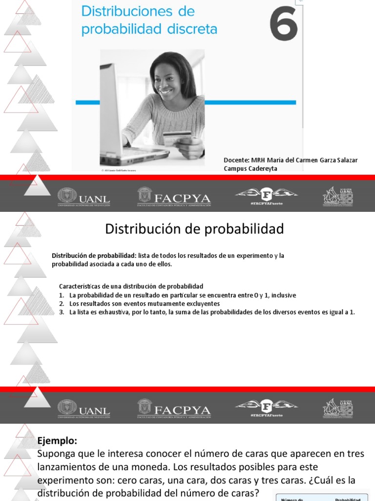 Capítulo 6 Distribuciones de Probabilidad Discreta | PDF | Variable aleatoria | Probabilidad