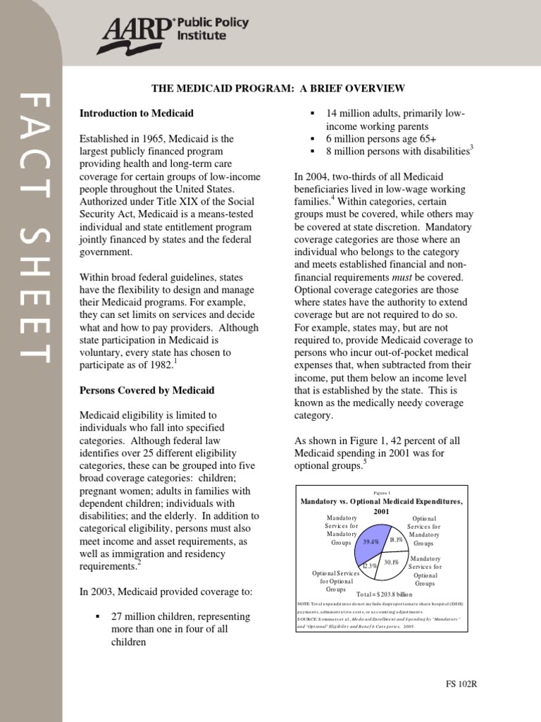 The Medicaid Program - A Brief Overview | PDF | Medicaid | Medicare ...