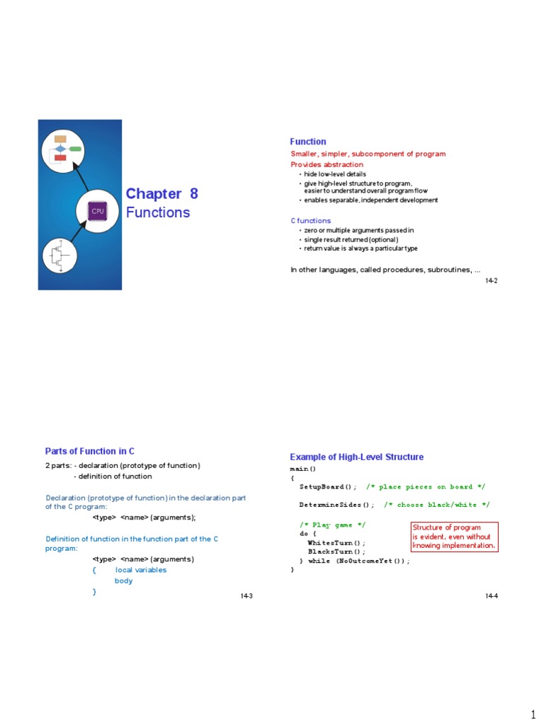 Ch08 Functions Pdf Pdf Parameter Computer Programming Pointer Computer Programming