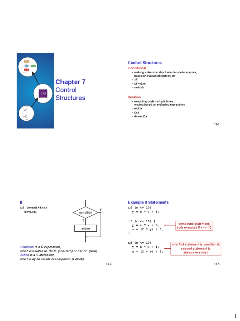 Ch07 Control Structures Pdf Pdf Control Flow Computing