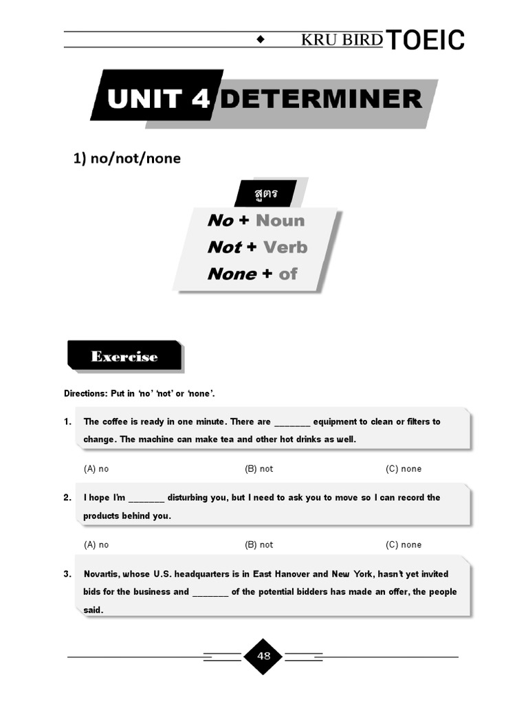 KruBird TOEIC U4 | PDF