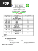 Sample Class Program Sy 2024-2025 | PDF | Philippines