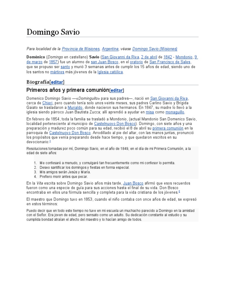 Domingo Savio.docx | PDF