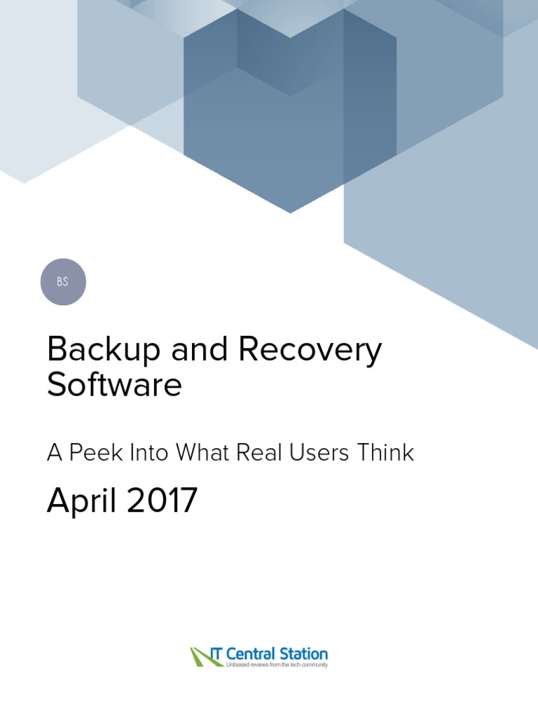 Backup and Recovery Software A Peek Into | PDF | Backup | Cloud Computing