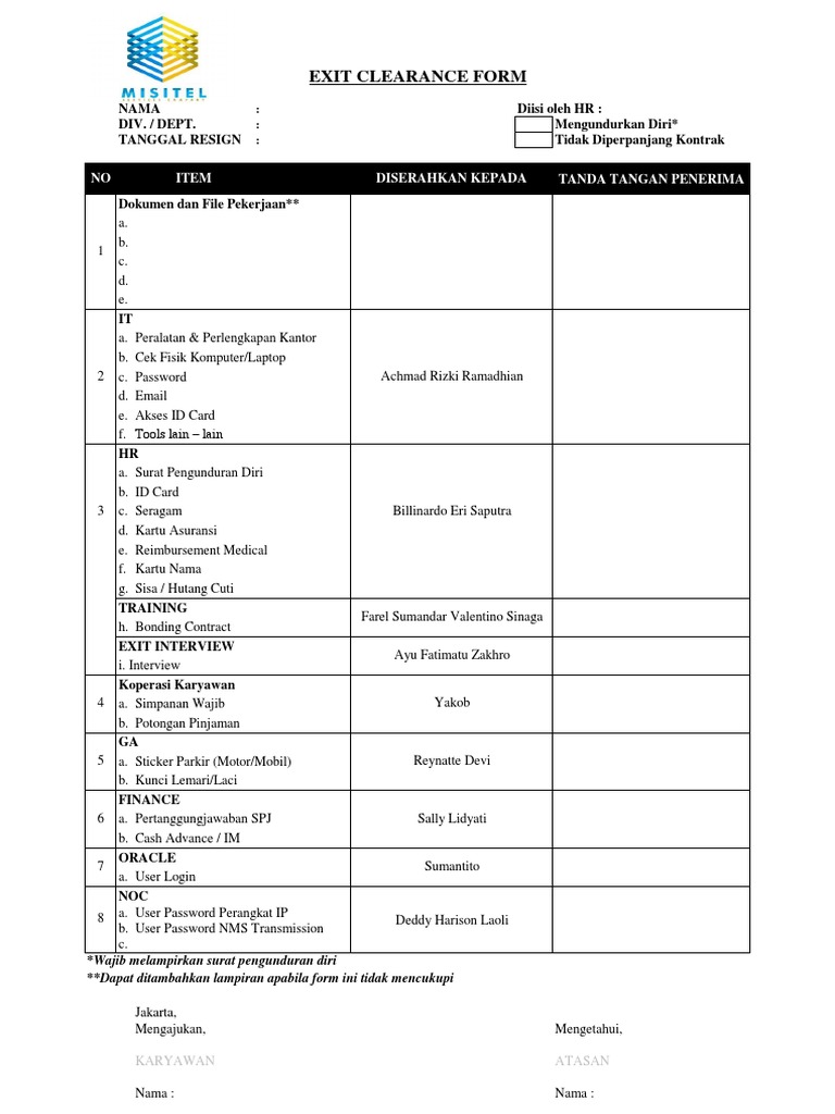 EXIT CLEARANCE FORM (MST) 2020.pdf | PDF