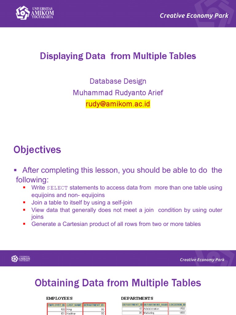 Joining Tables PDF | PDF | Teaching Methods & Materials | Computers