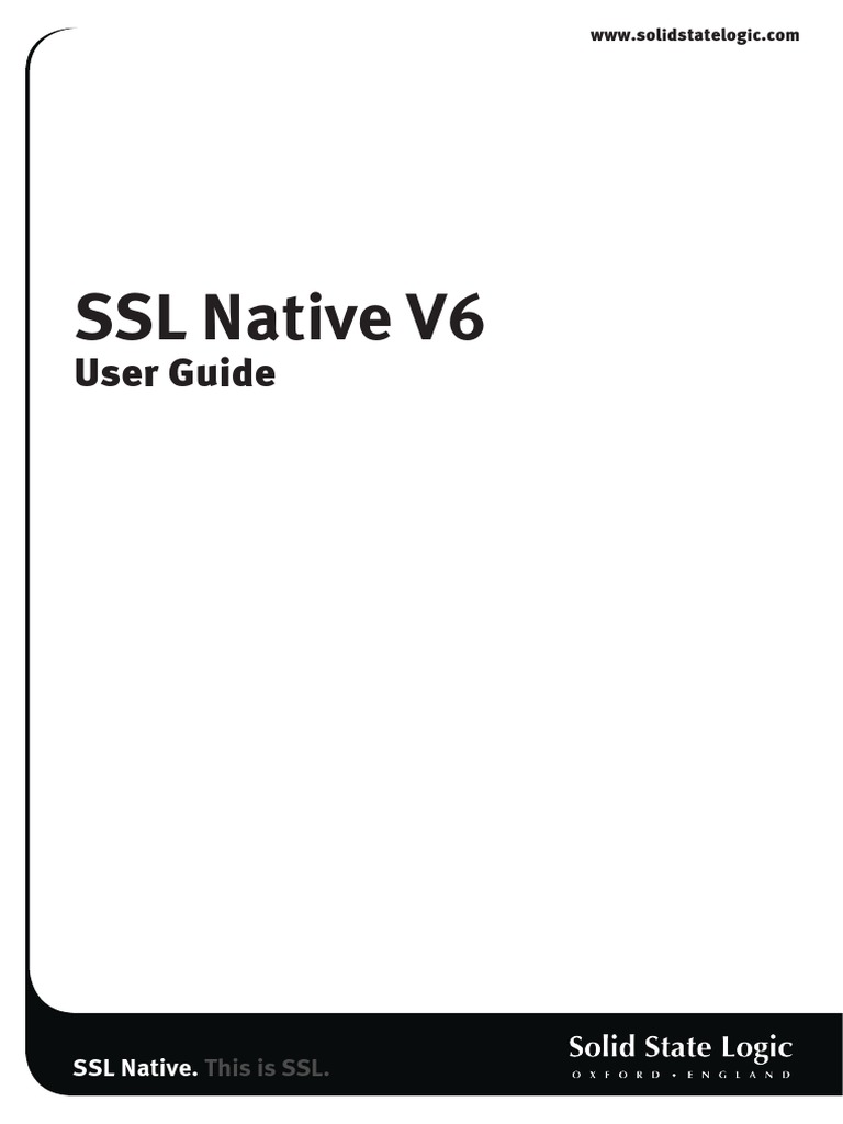 SSL Native V6 User Guide 2.1.5 | PDF | Equalization (Audio ...