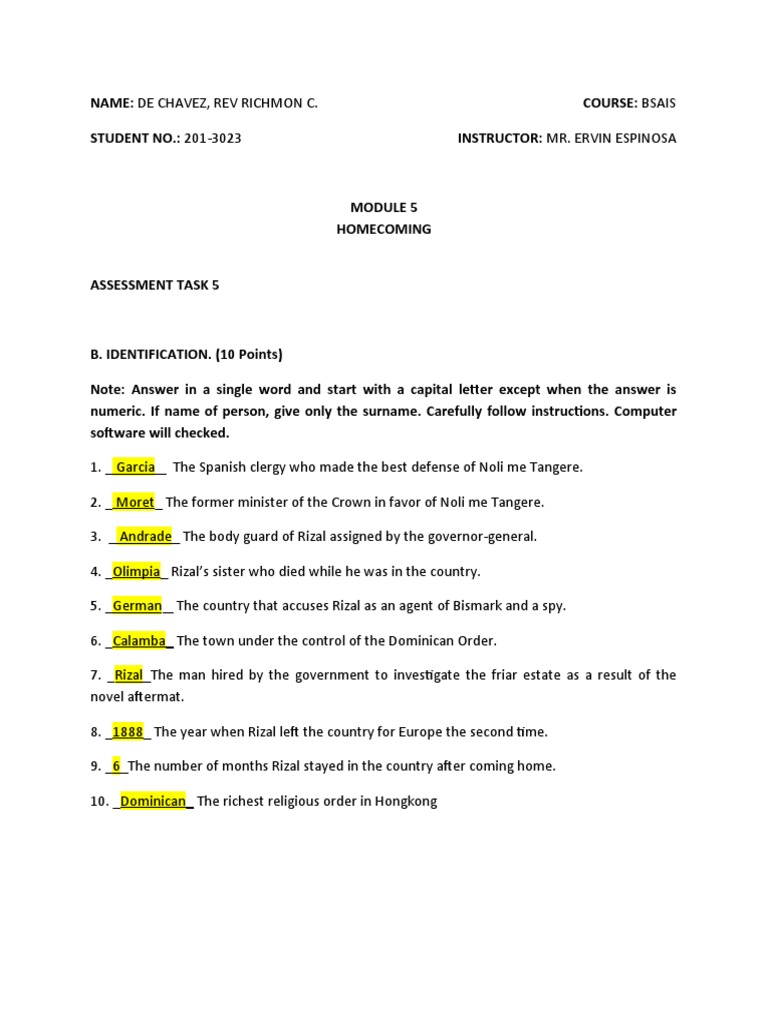 Gem - Assessment Task 5 - Bsais - de Chavez, Rev Richmon C. | PDF